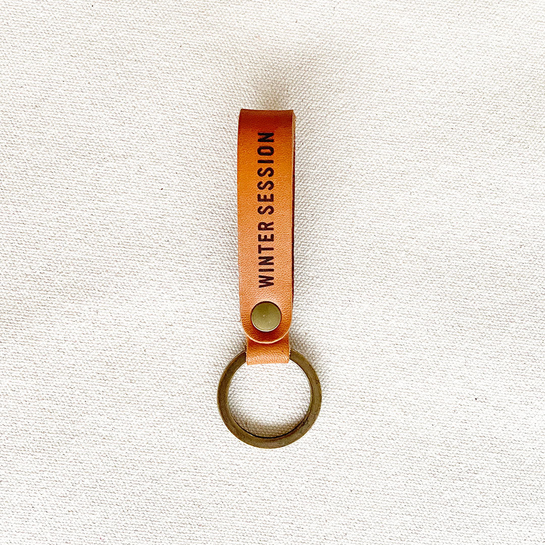 Leather Loop Keychain – Winter Session