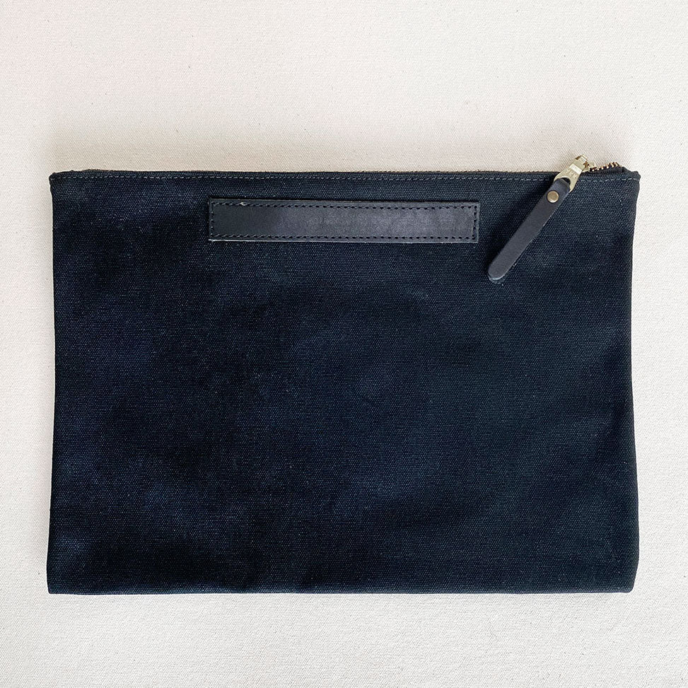 Large Waxed Canvas Zip Folio #120 – Winter Session